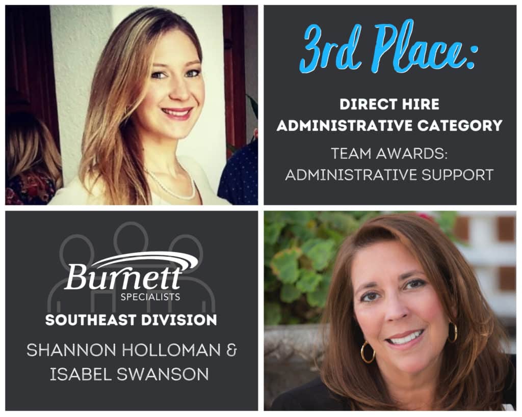 Burnett Recruitment Team Honored At 2019 HAAPC Awards - Burnett Specialists